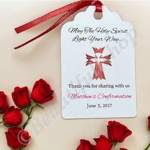 Confirmation Favor Tags, Holy Confirmation Gift Tag, Thank You Tags ...