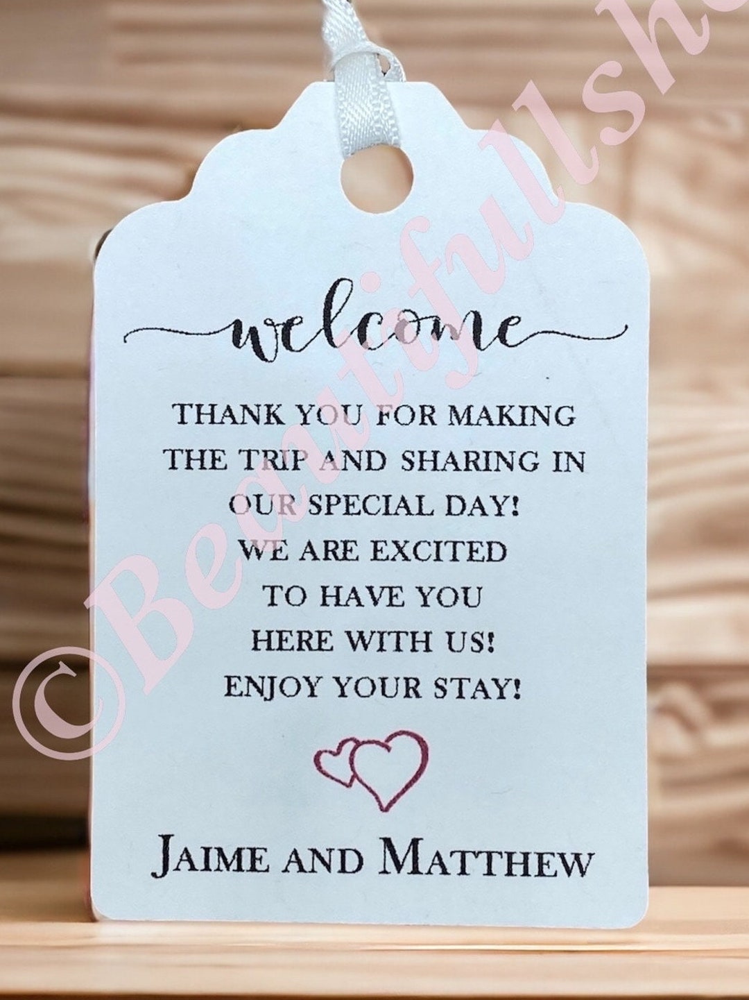 Welcome Hotel Tags, Wedding Welcome Tags Wedding Tags, Gift Bag Tags ...
