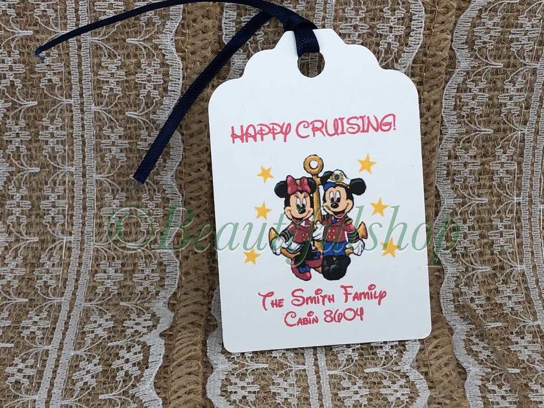 Disney Cruise Favor Tags 2.5"l X1.8"w, Thank You Tags, Cruise, Fish ...