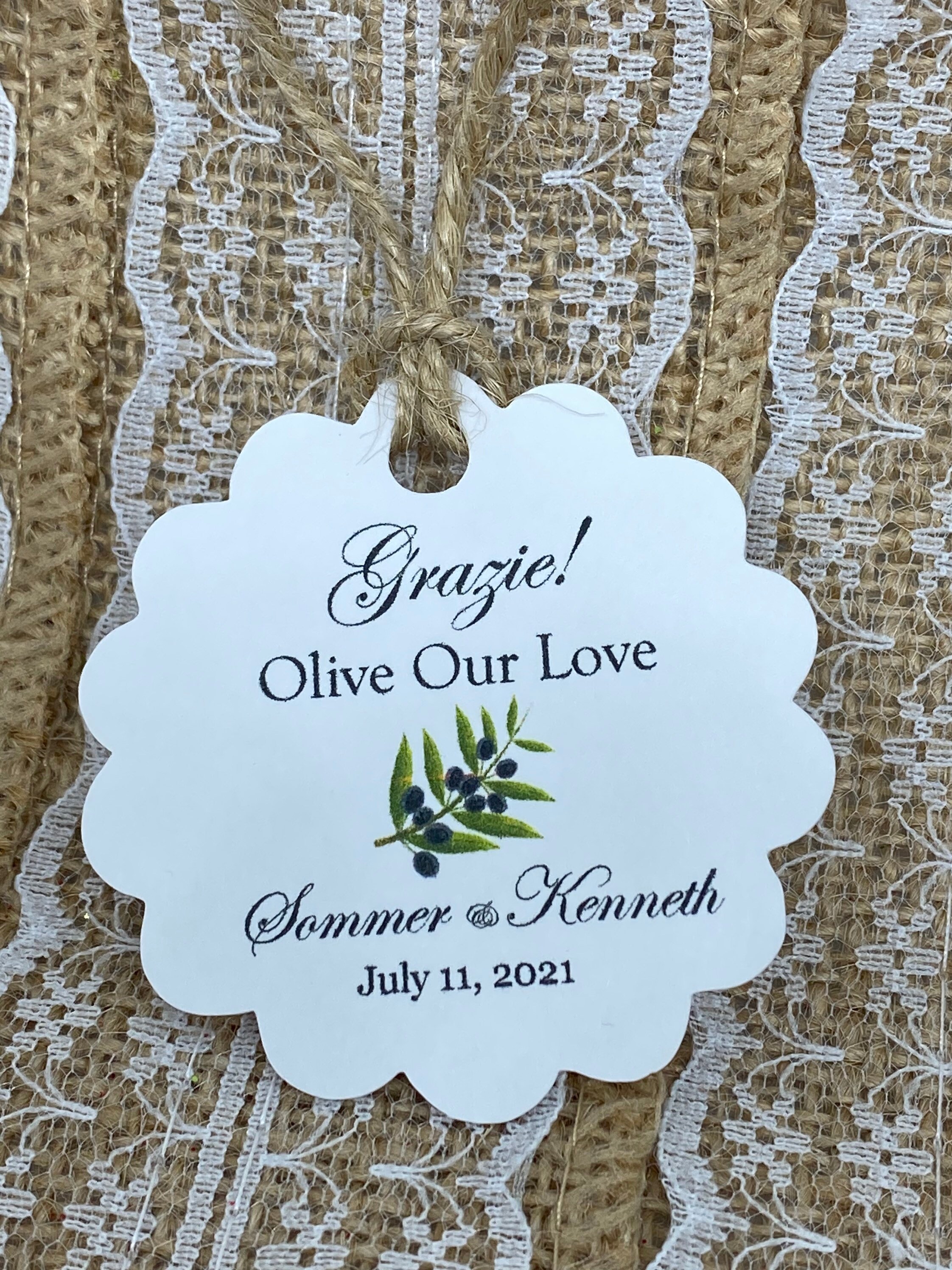 Olive oil Favor Tags Wedding tags olive tags Gift tags | Etsy