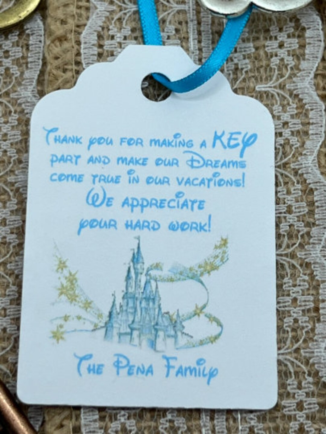 Disney Cast Member Thank You Tag, GIFT for Disney Cast Members, Disney ...