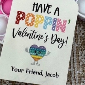 Pop It Valentine Cards, Fidget Valentine's Kids, Class Classroom ...