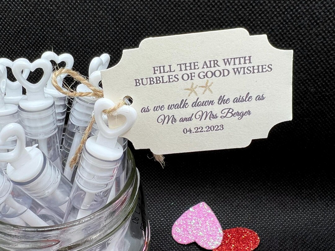 Bubbles Favor Tags, Wedding Tags, Thank You Tags, Favor Tags, Gift Tags ...