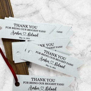 Fan Tags, Personalized Favor Tags, Wedding Tags, Love, Thank You Tags ...
