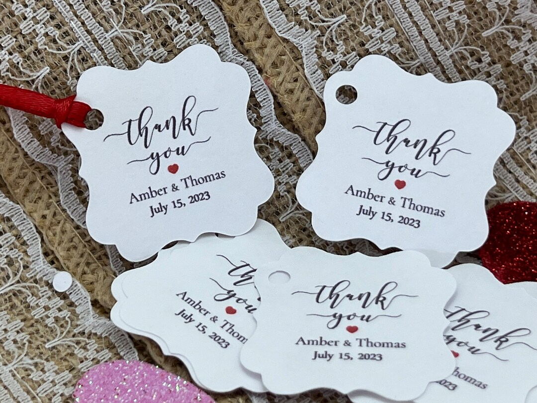 Thank You Favor Tag, Wedding Favor Tags, Bridal Shower Mini Tag, Baby ...