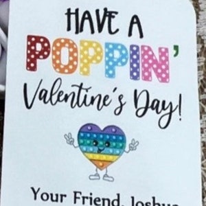 Pop It Valentine Cards, Fidget Valentine's Kids, Class Classroom ...