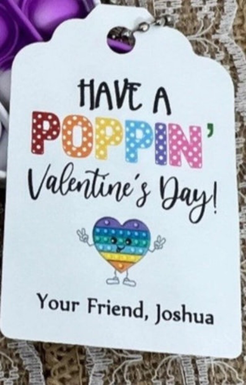 Pop It Valentine Cards, Fidget Valentine's Kids, Class Classroom ...