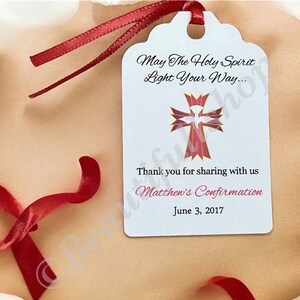 Confirmation Favor Tags, Holy Confirmation Gift Tag, Thank You Tags ...