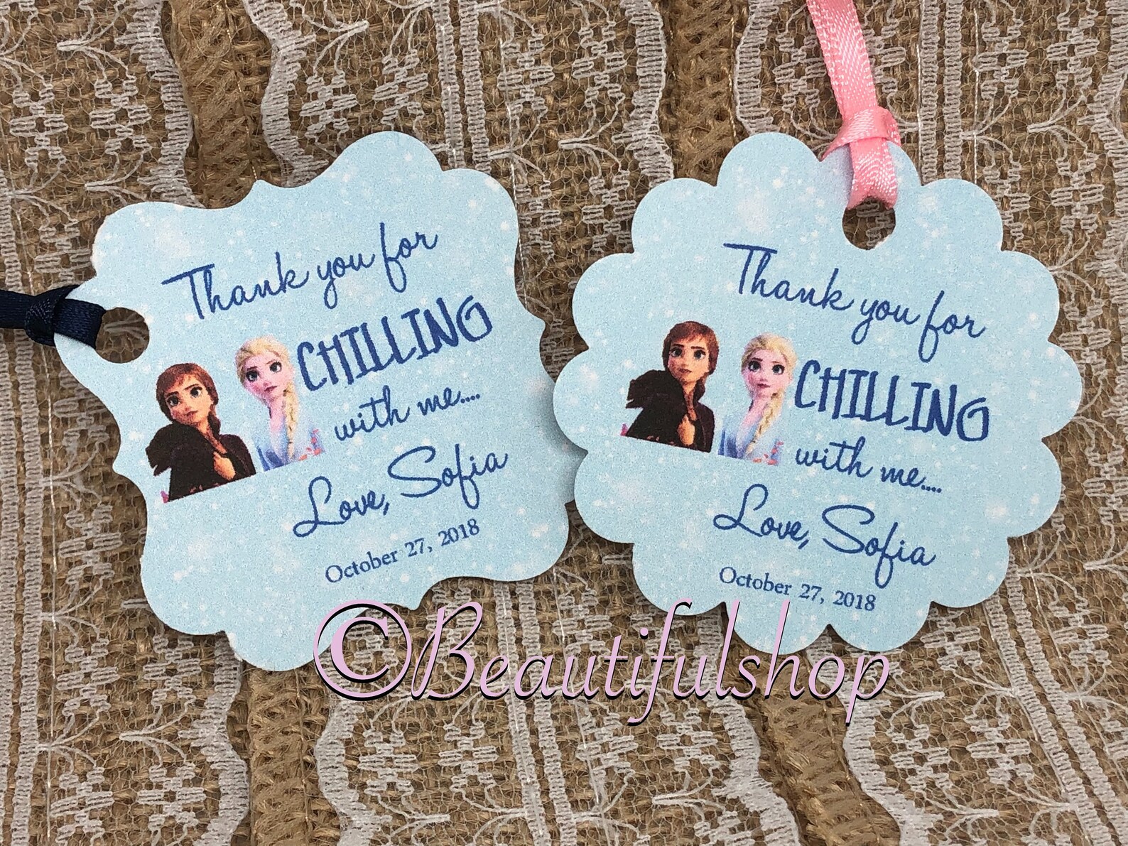 Personalized Frozen 2 Favor Tags, Thank You Tags (set of 20) - Etsy