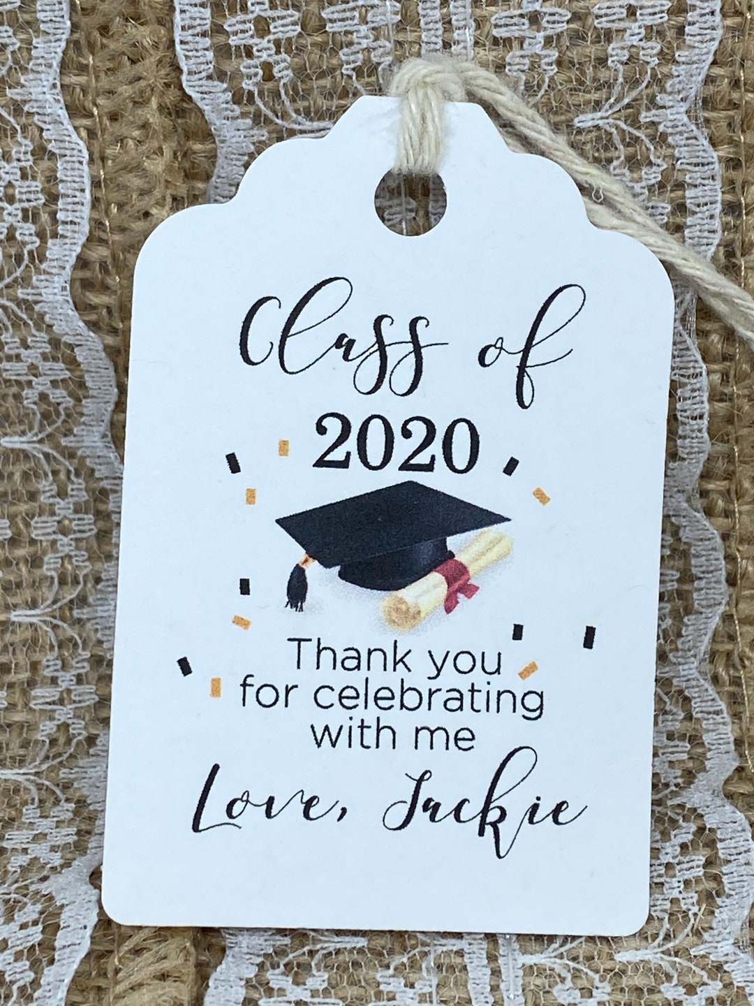Graduation Favor Tags Thank You Tags Gift Tags Graduation - Etsy