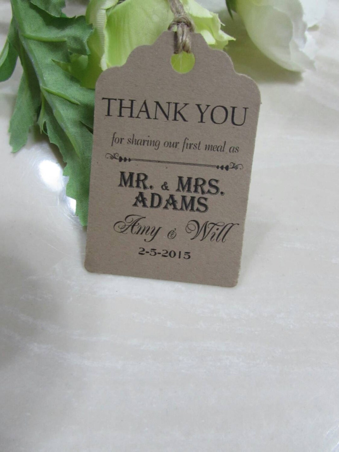 First Meal Favor Tags, Wedding Tags, Thank You Tags, Favor Tags, Bridal ...