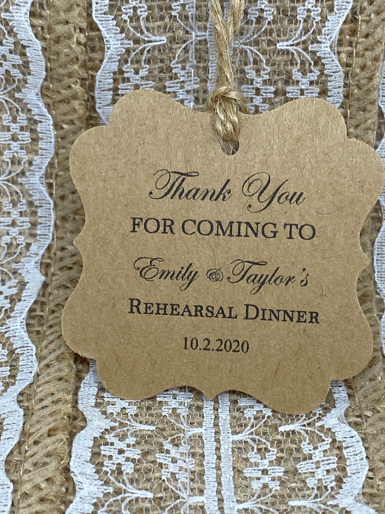 Rehearsal Dinner Tags Rehearsal Tags Silverware Tags - Etsy