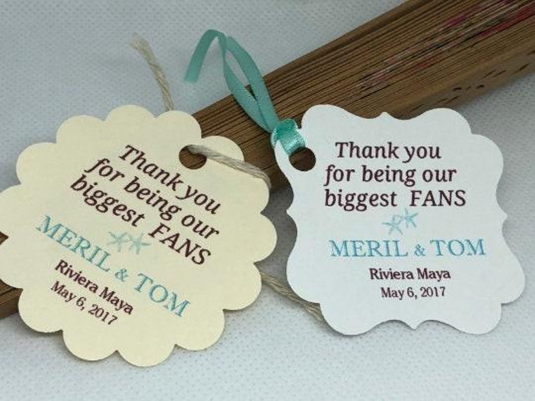 Fan Tags, Personalized Favor Tags, Wedding Tags, Love, Thank You Tags ...