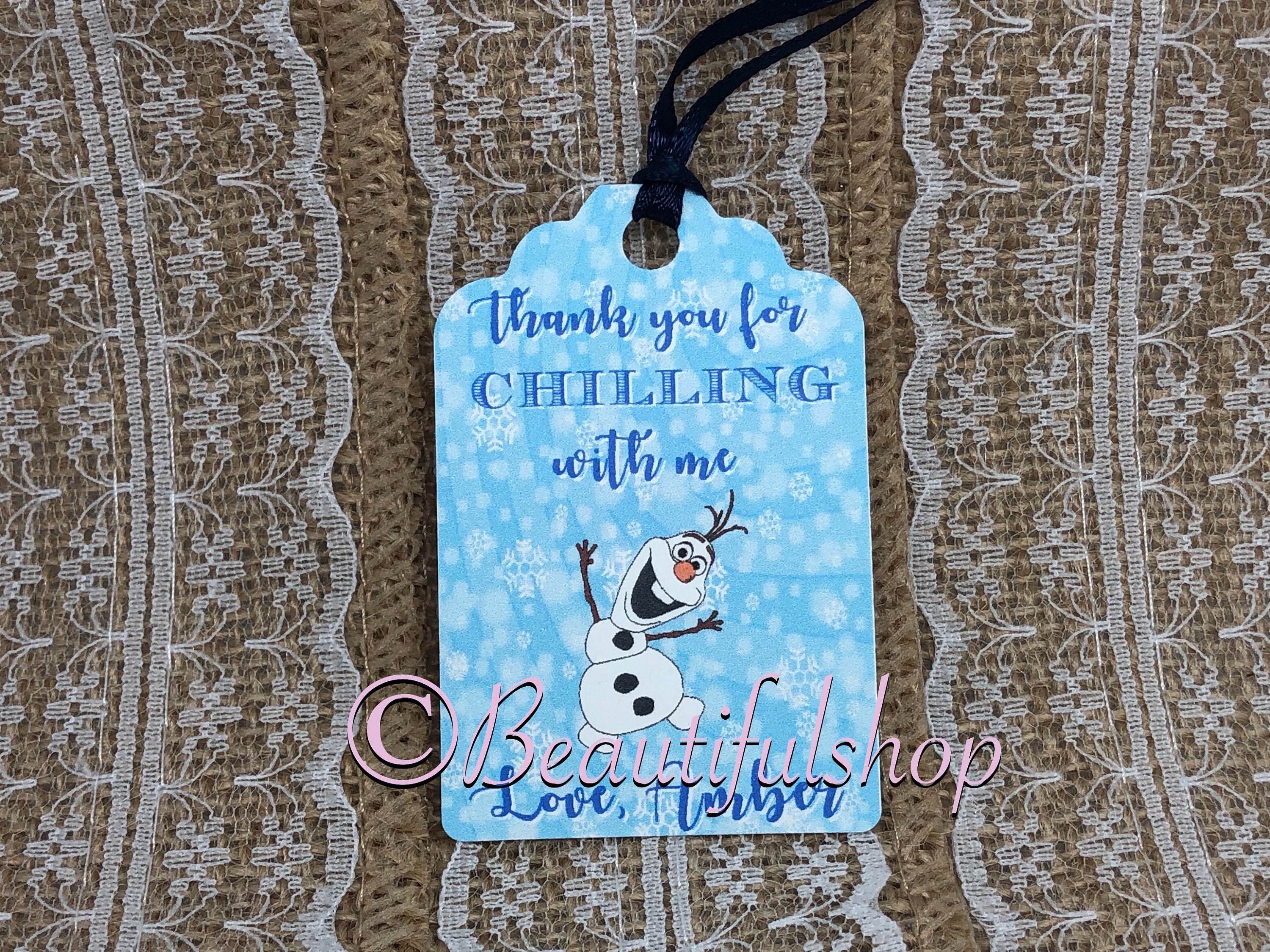 Olaf Favor Tags 2.5Lx1.8wThank You tags Favor tags | Etsy