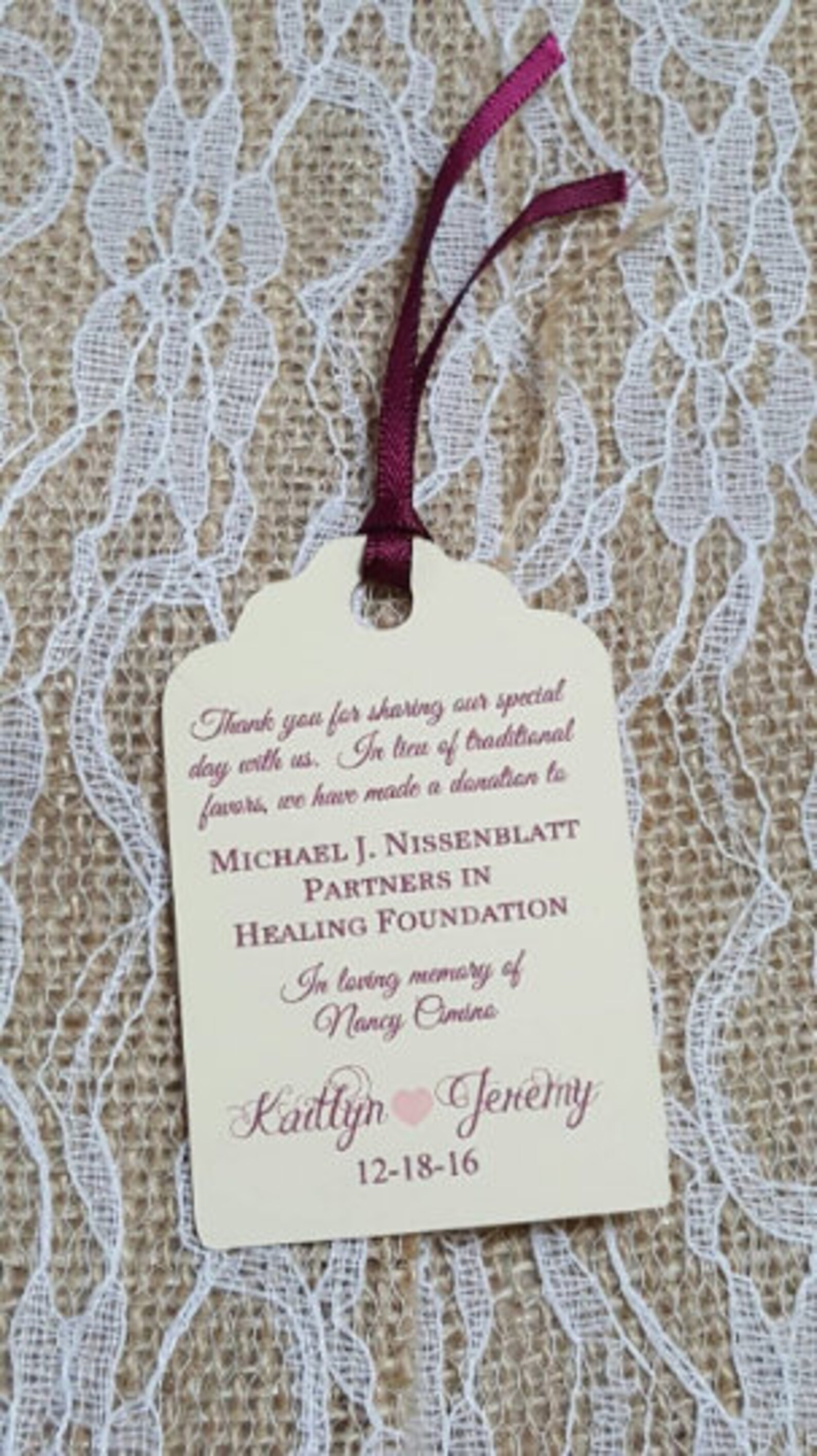 Donation Tags Wedding or Bridal Shower Donation Favor Tags - Etsy UK