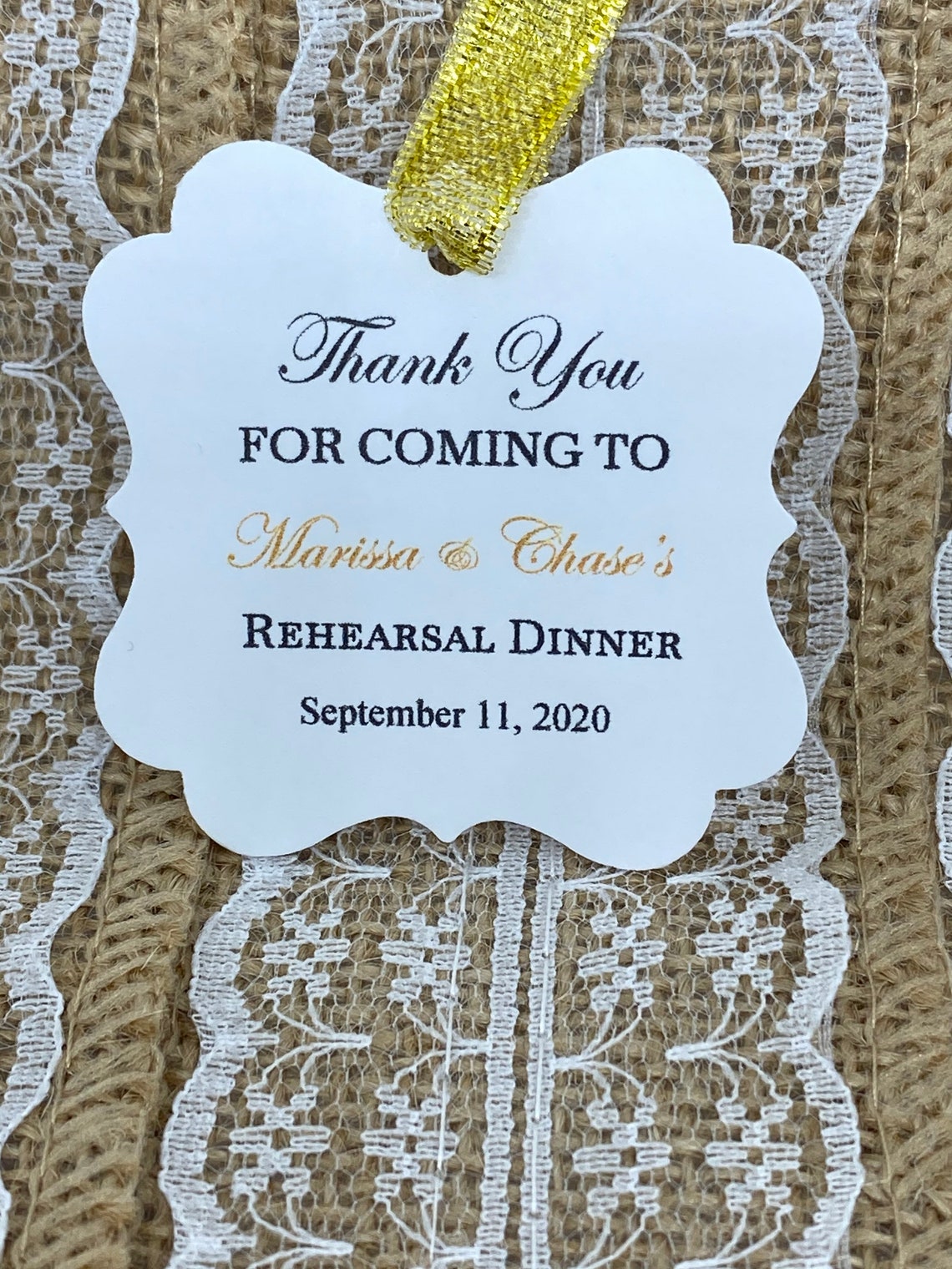 Rehearsal Dinner Tags Rehearsal Tags Silverware Tags - Etsy