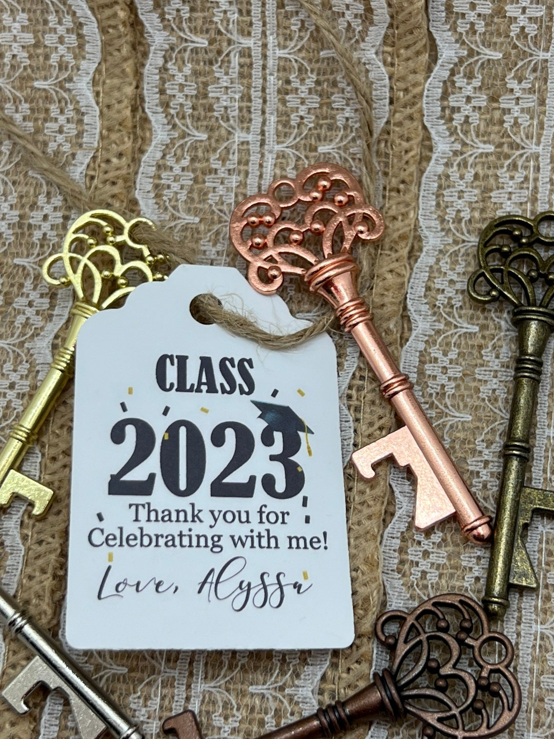Key Bottle Openers AND TAG, Graduation Class, Graduation Tags ...