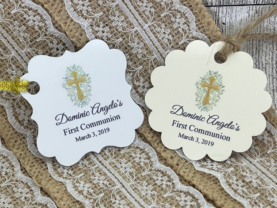 First Communion Favor Tags, Communion Boy, Communion Favor Tag, First ...