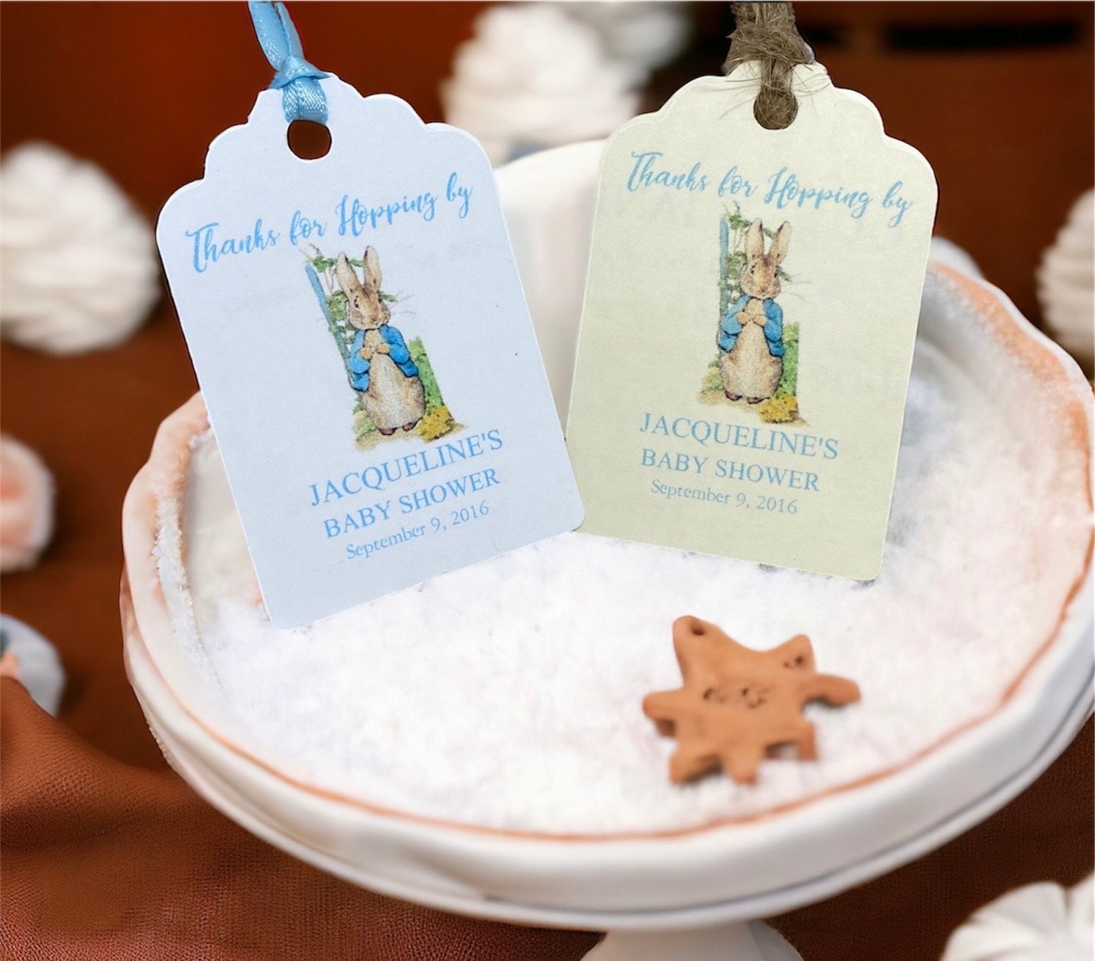 Peter Rabbit Favor Tags, Bunny Tags, Baby Shower Tags, Thank You Tags ...