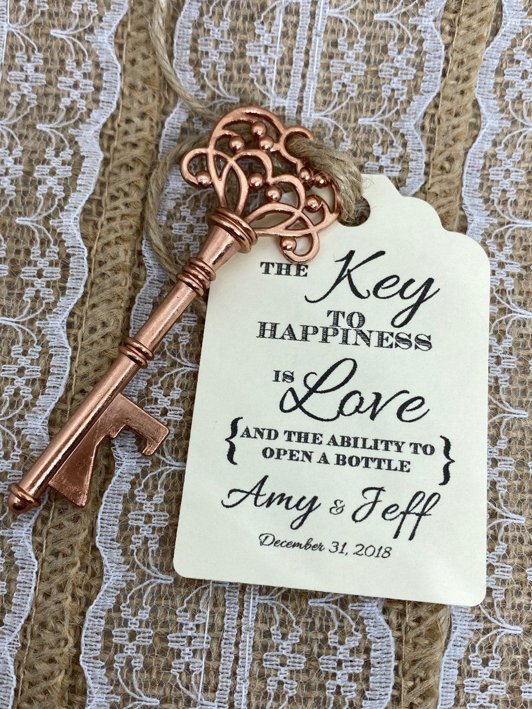Key Bottle Openers AND Tags, Wedding Favors, Skeleton Key Favors, Key ...