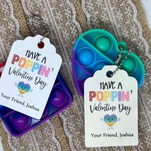 Pop It Valentine Cards, Fidget Valentines Poppin for Boys Girls Kids ...