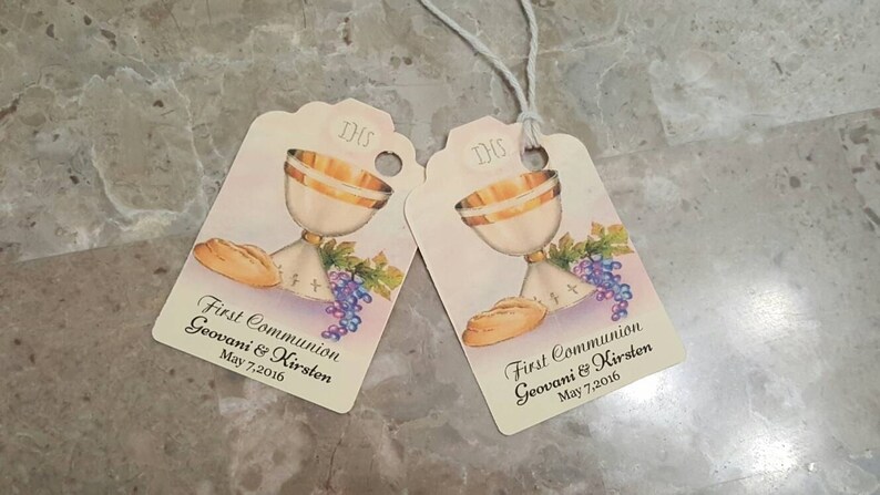 First Holy Communion Favor Tags, Communion Boy, Communion Favor Tag ...