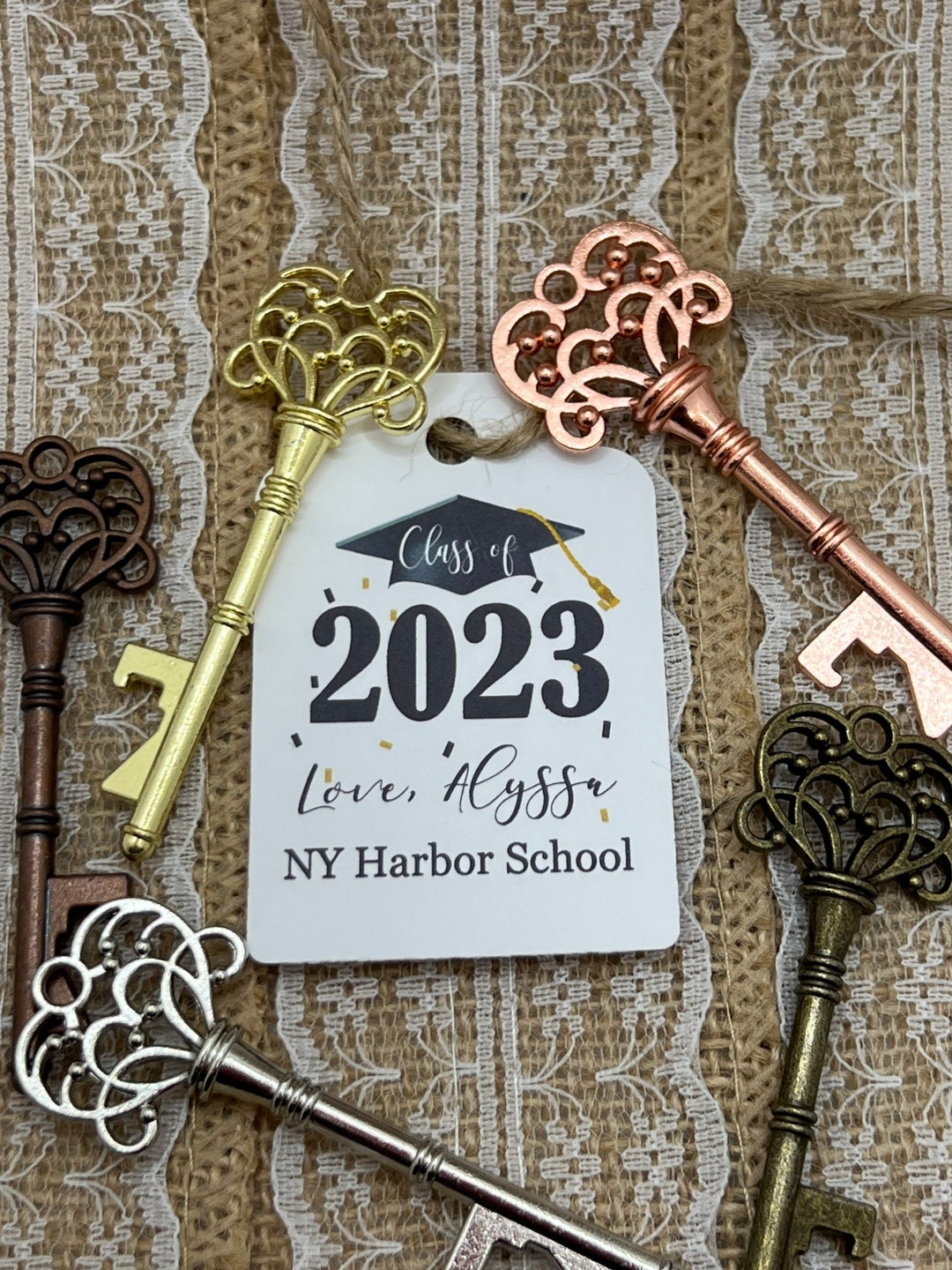 Key Bottle Openers AND TAG, Graduation Class, Graduation Tags ...