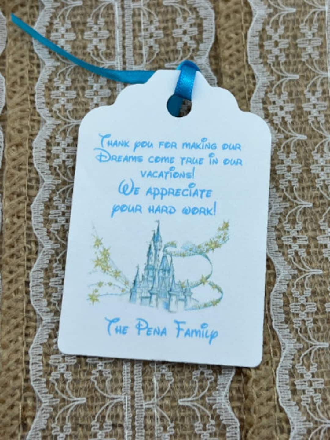 Disney Cast Member Thank You Tag, Pixie Dust Tag, Pixie Dust Gift Tag ...