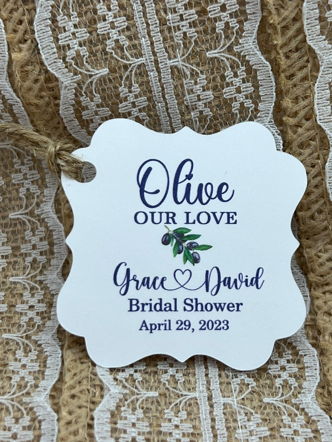 Olive Oil Favor Tags, Wedding Tags, Olive Tags, Gift Tags, Shower Favor ...