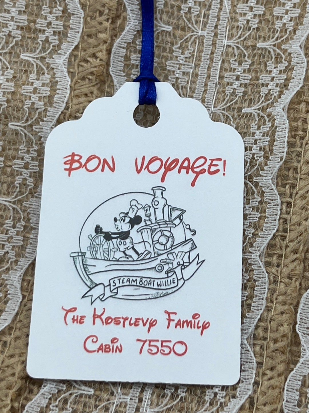 Mickey Willie Gift Tag, Disney Cruise, FE Tag, Dust Gift Tag, Disney ...