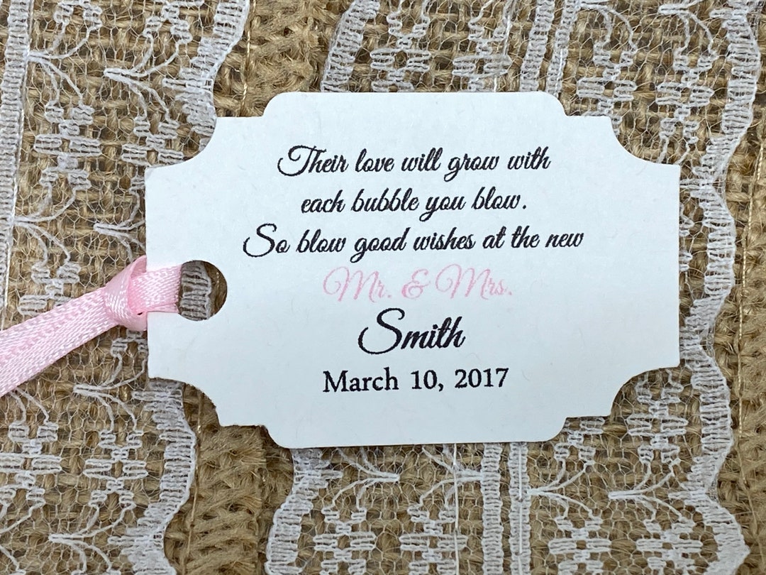 Bubbles Favor Tags, Wedding Tags, Thank You Tags, Favor Tags, Gift Tags ...