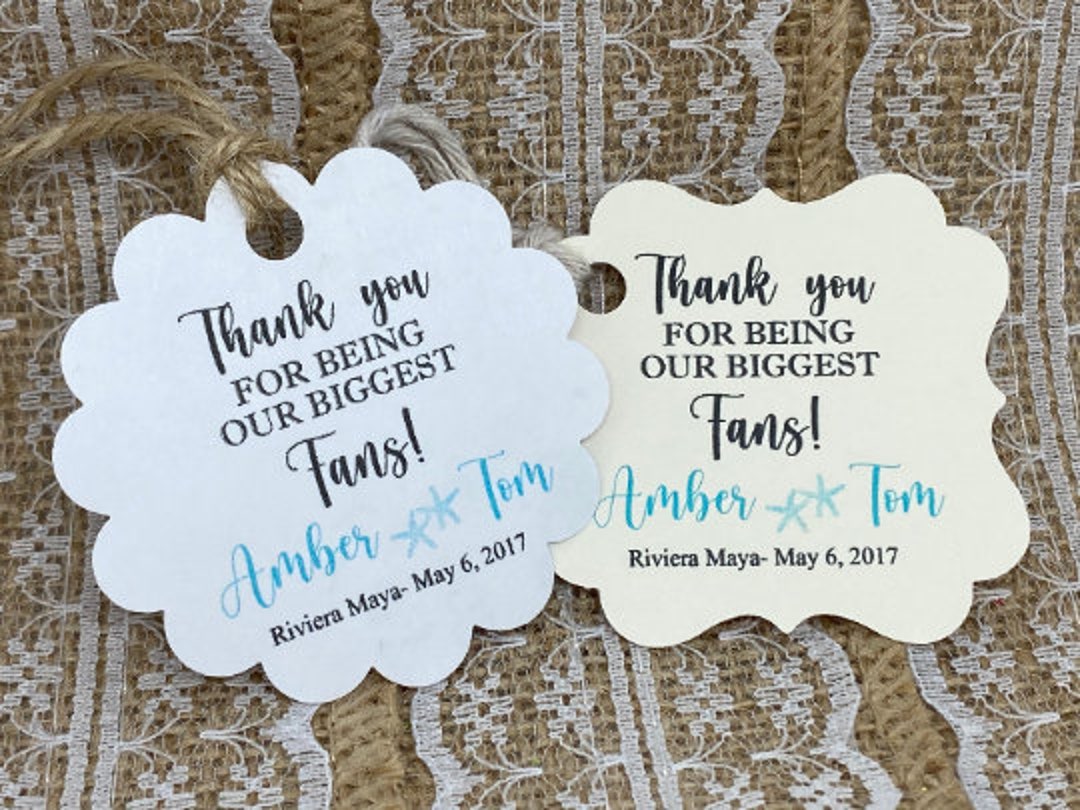 Fan Tags, Personalized Favor Tags, Wedding Tags, Love, Thank You Tags ...