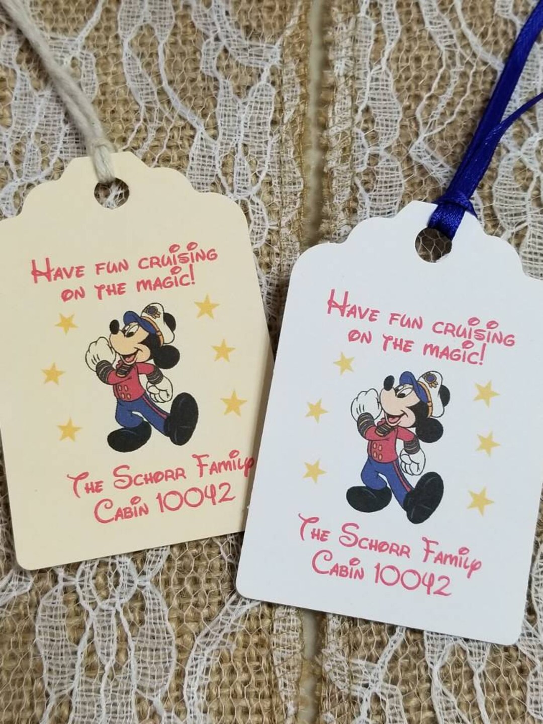 Disney Cruise Favor Tags 2.5"l X1.8"w, Thank You Tags, Cruise, Fish ...