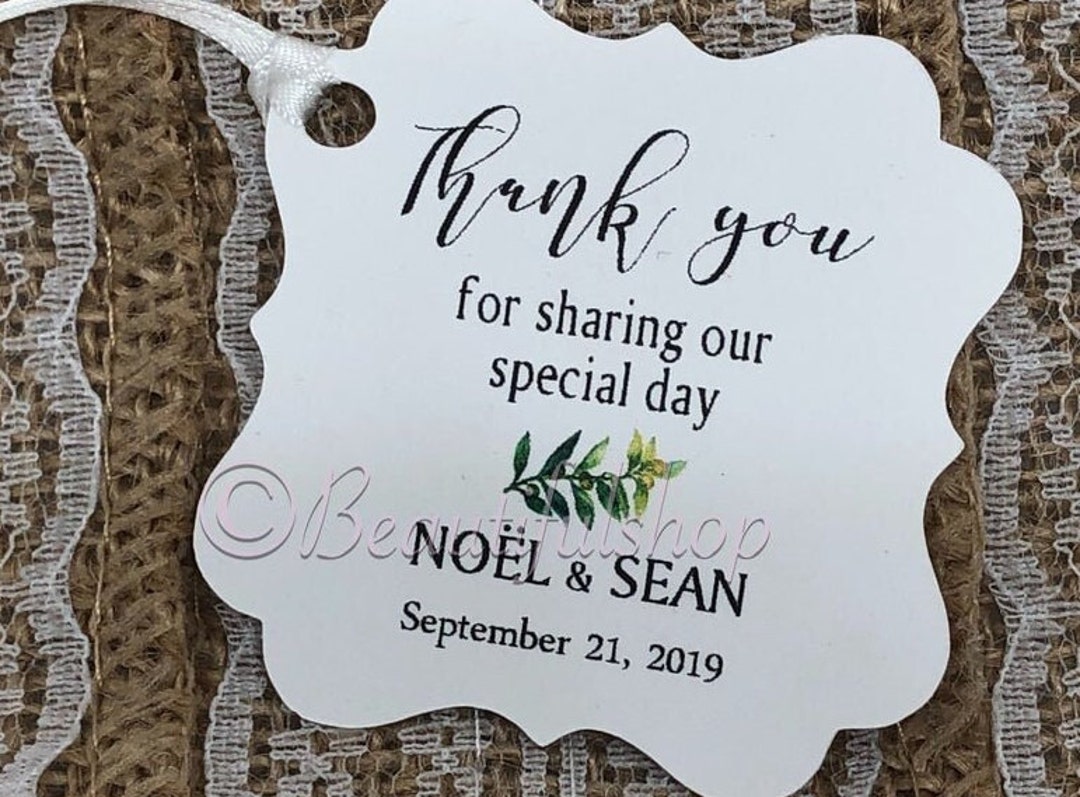 Wedding Favor Tags, Greenery Tags, Wedding Greenery Tags, Wedding Tags ...