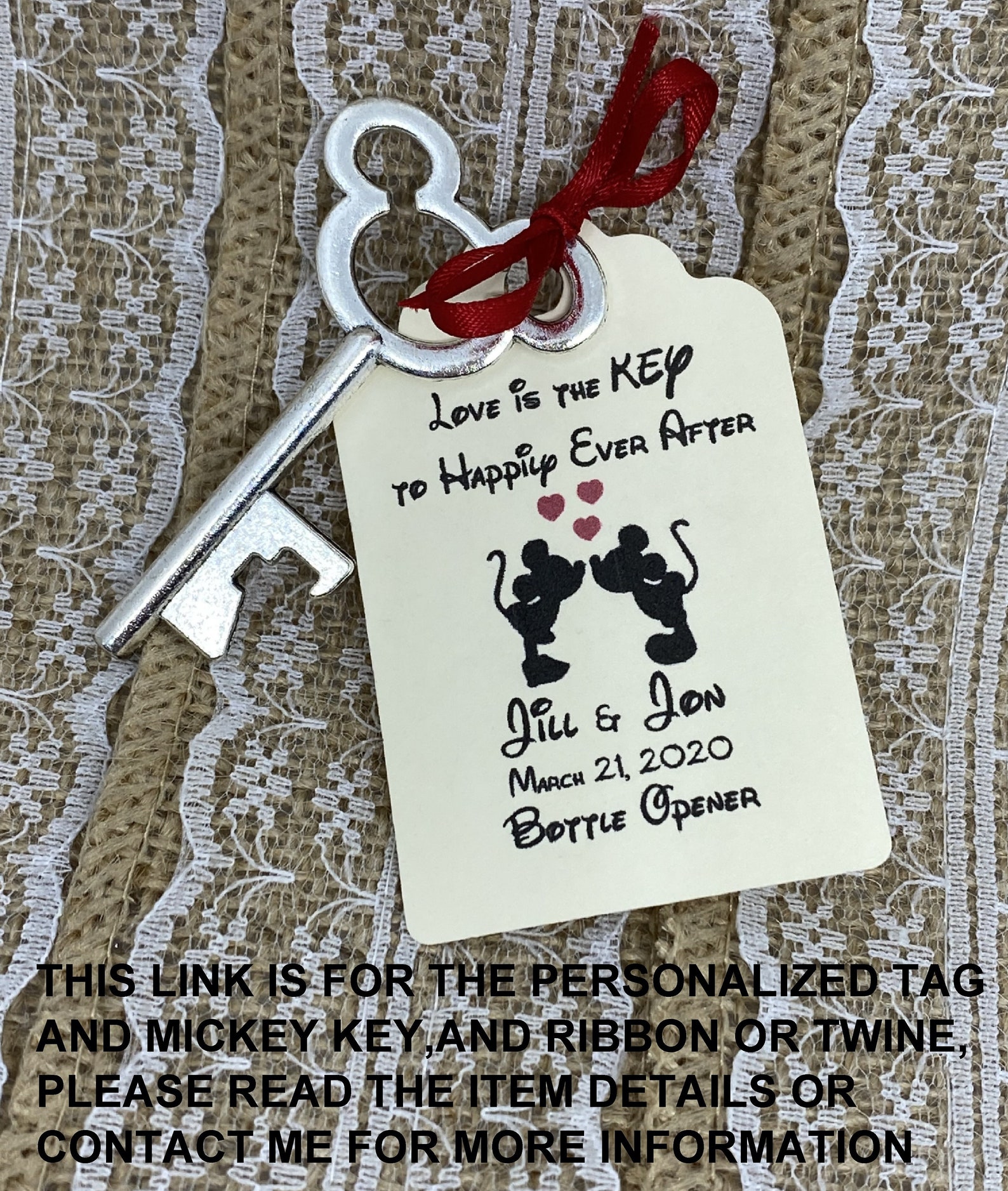 Mickey Key Bottle Opener Mickey Tags Key Bottle Opener and | Etsy