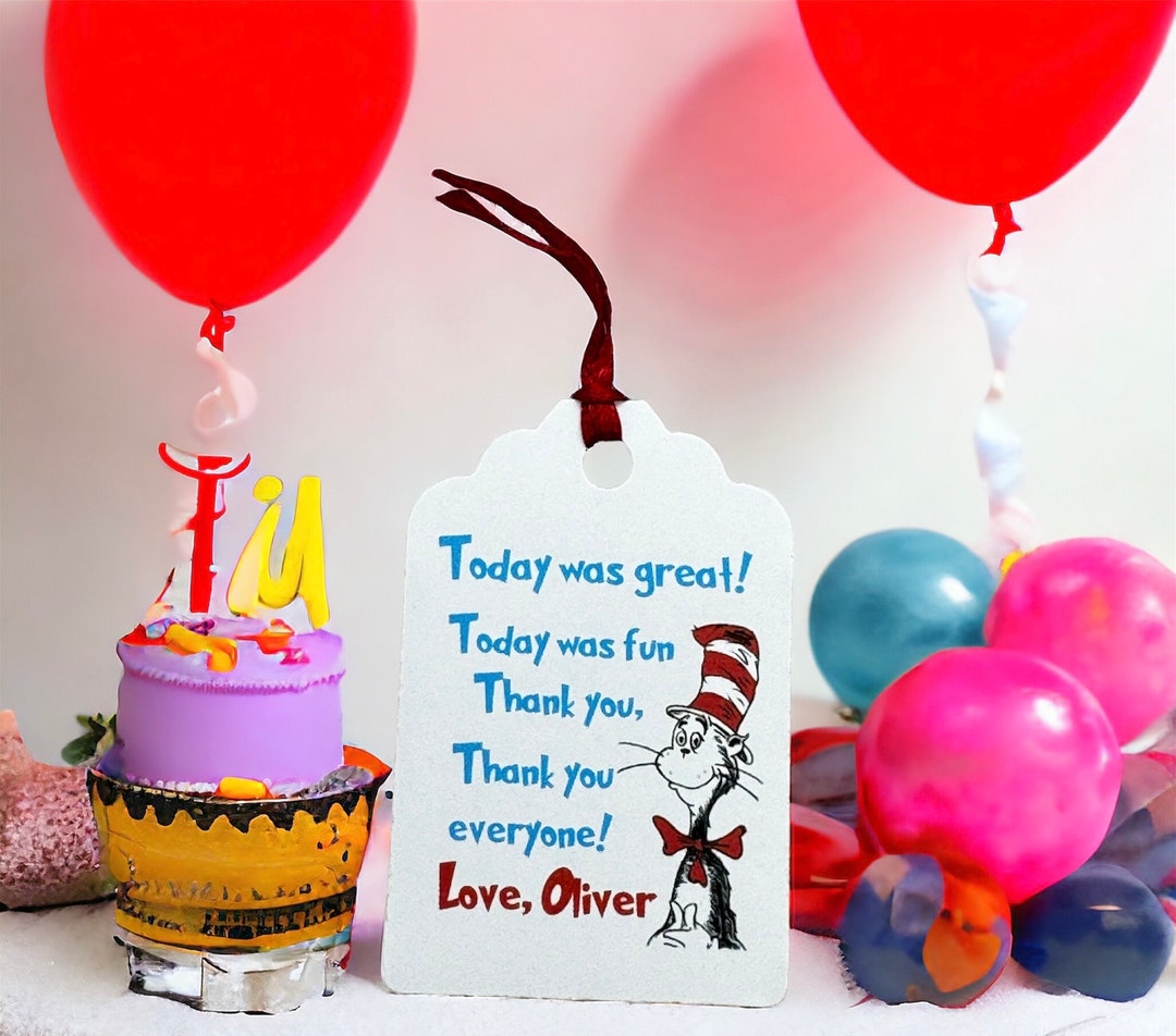 Dr Seuss Favor Tags, Baby Shower Tags, Thank You Tags, Favor Tags, Gift ...