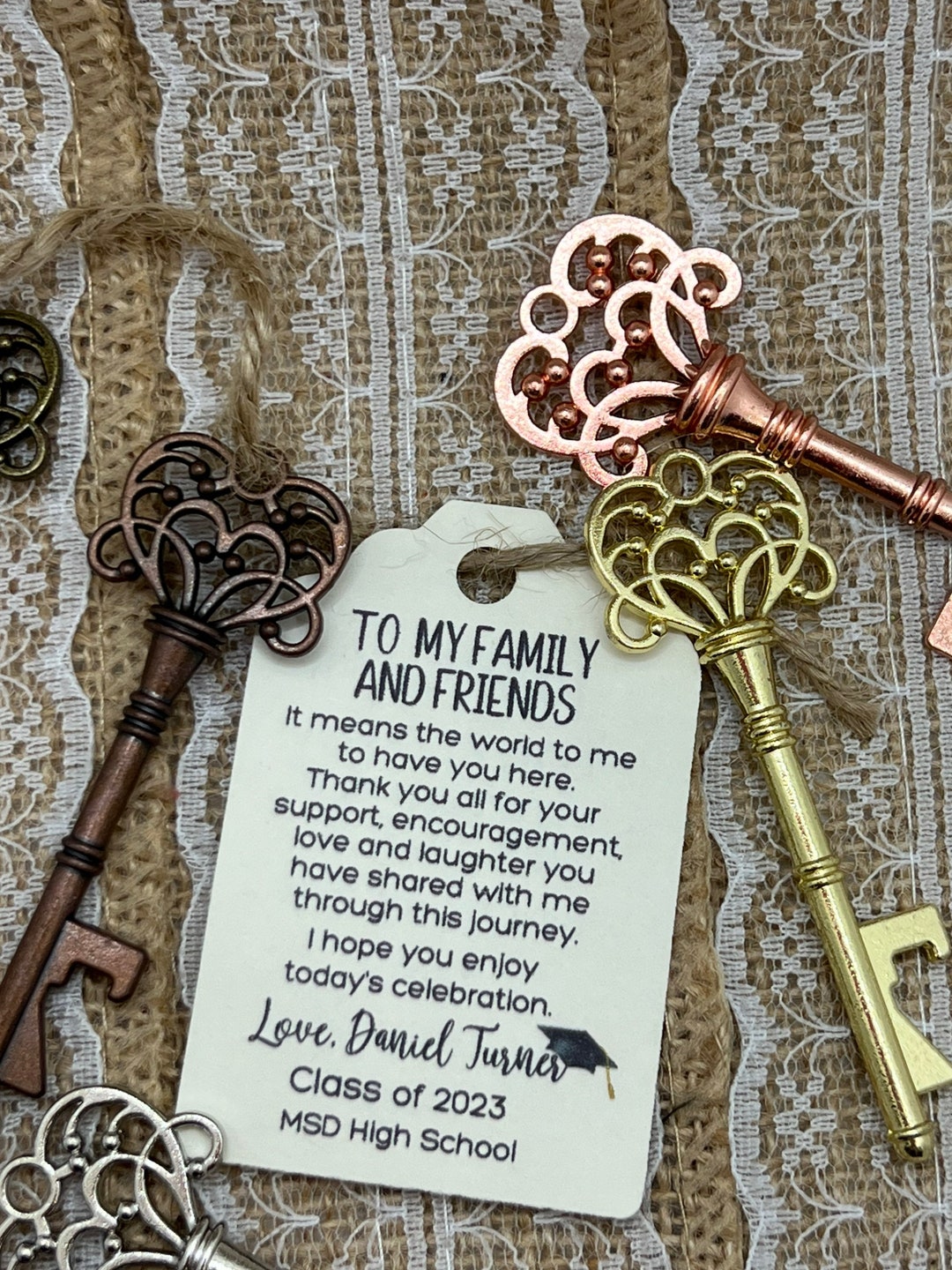 Key Bottle Openers AND TAG, Graduation Class, Graduation Tags ...