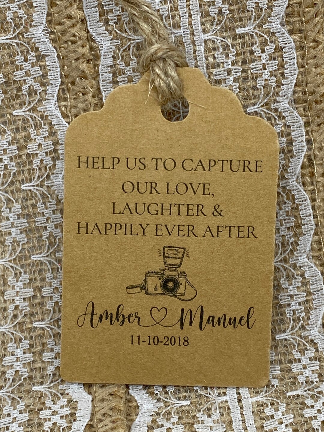 Disposable Camera, Disposable Wedding Camera Favor Tags, 2.5"l X1.8"w ...