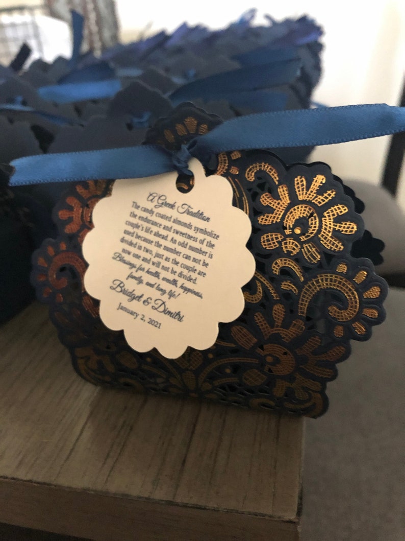Greek tradition Favor Tags Wedding tags Thank You tags | Etsy