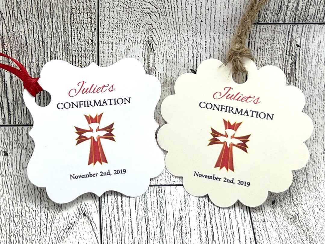 Confirmation Favor Tags, Holy Confirmation Gift Tag, Thank You Tags ...