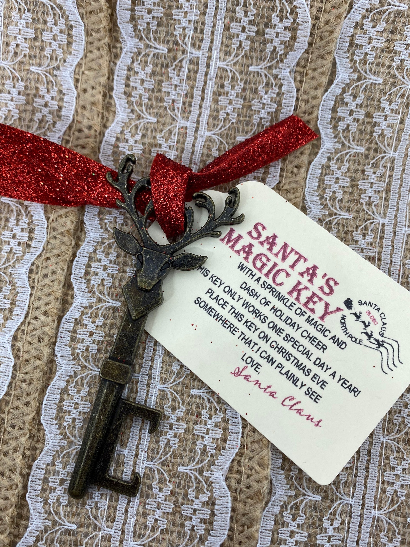 Santa's Magic Key, Cute Santa's Magic Key, Handmade Father Christmas ...
