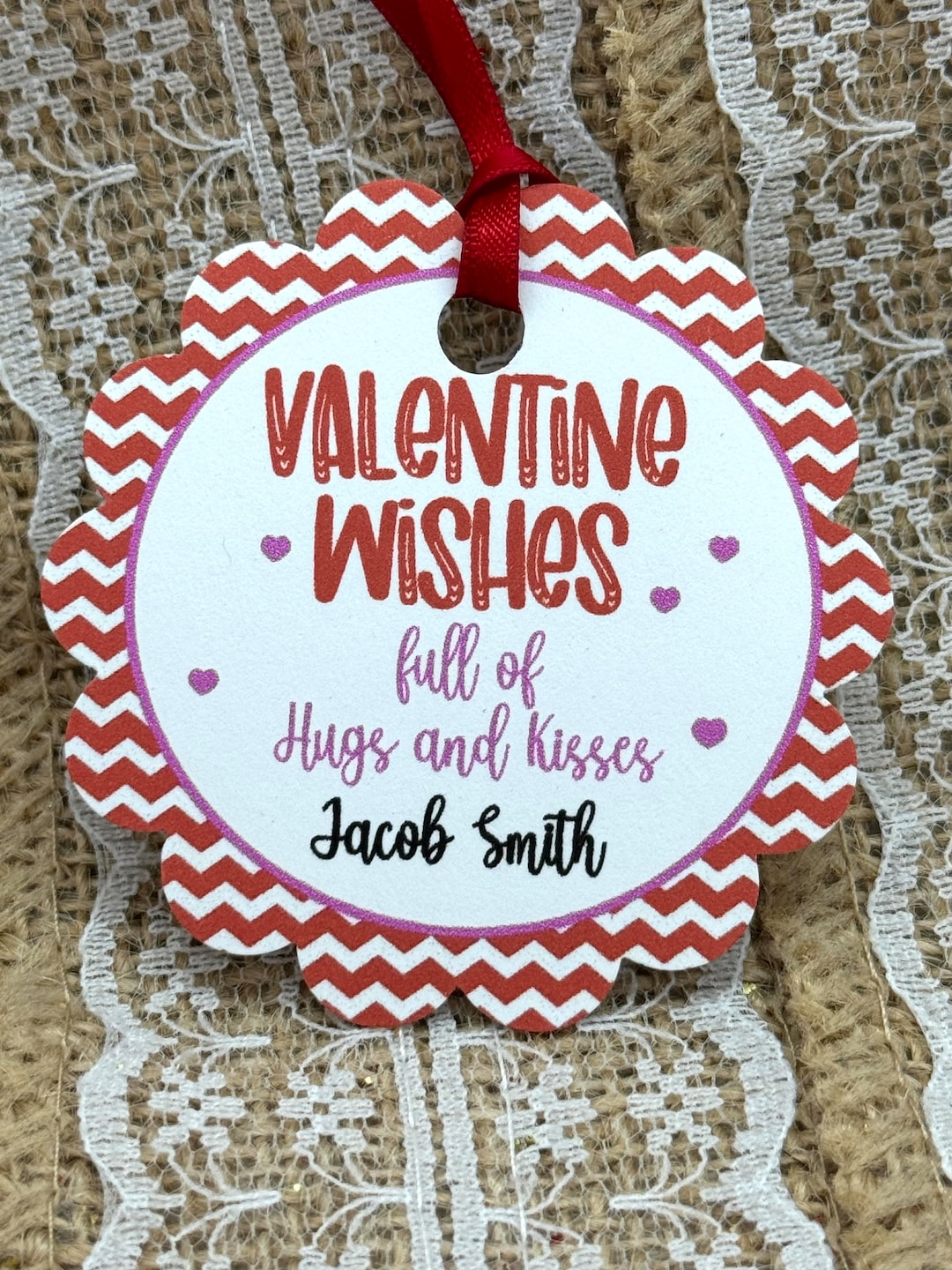 Kisses Tags, Valentine's Day Tag, Sweet Treat, Valentine Gift Label ...