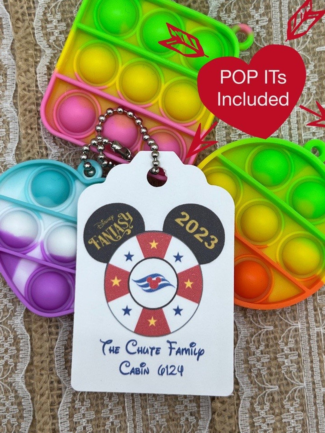 CRUISE Cards AND Pop It, Fidget Cruise Poppin for Boys Girls Kids, Fish ...