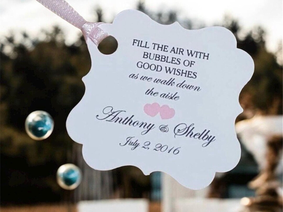 Bubbles Favor Tags, Wedding Tags, Thank You Tags, Favor Tags, Gift Tags ...