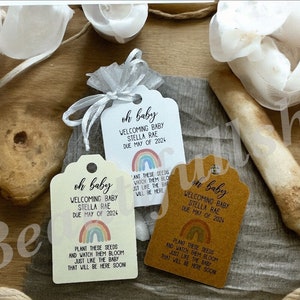 Rainbow Baby Shower Favor Tags Rainbow Cards Rainbow Baby Rainbow Baby ...