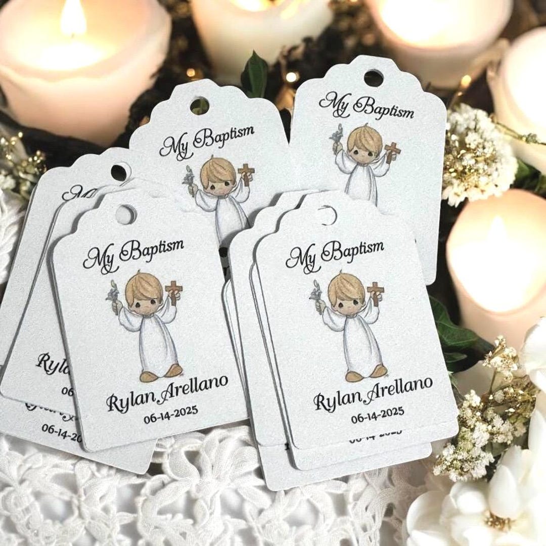Angel Favor Tags, Baptism Tags, First Communion, Favor Tags, Gift Tags ...