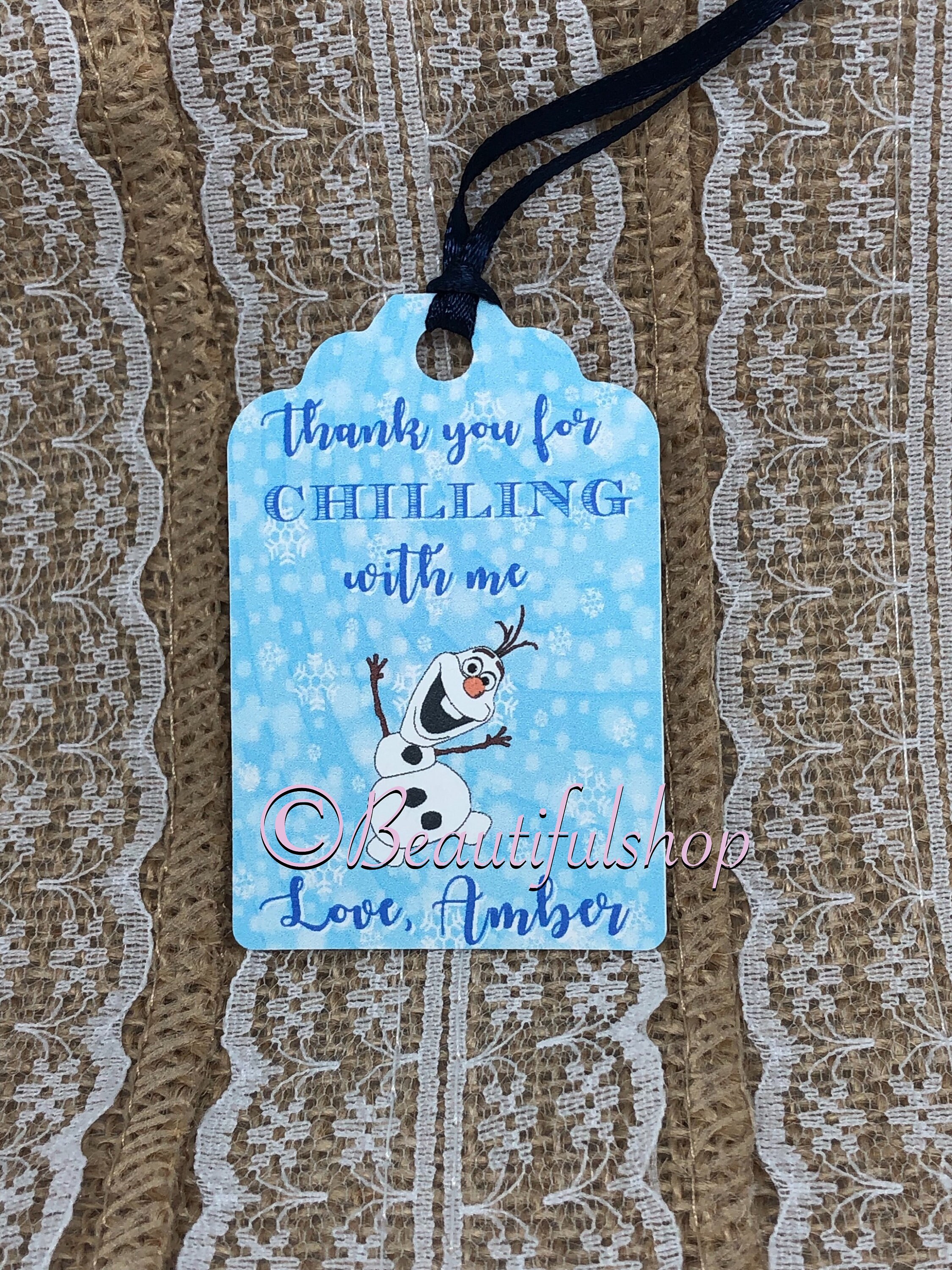Olaf Favor Tags 2.5lx1.8w",thank You Tags, Favor Tags, Gift Tags ...