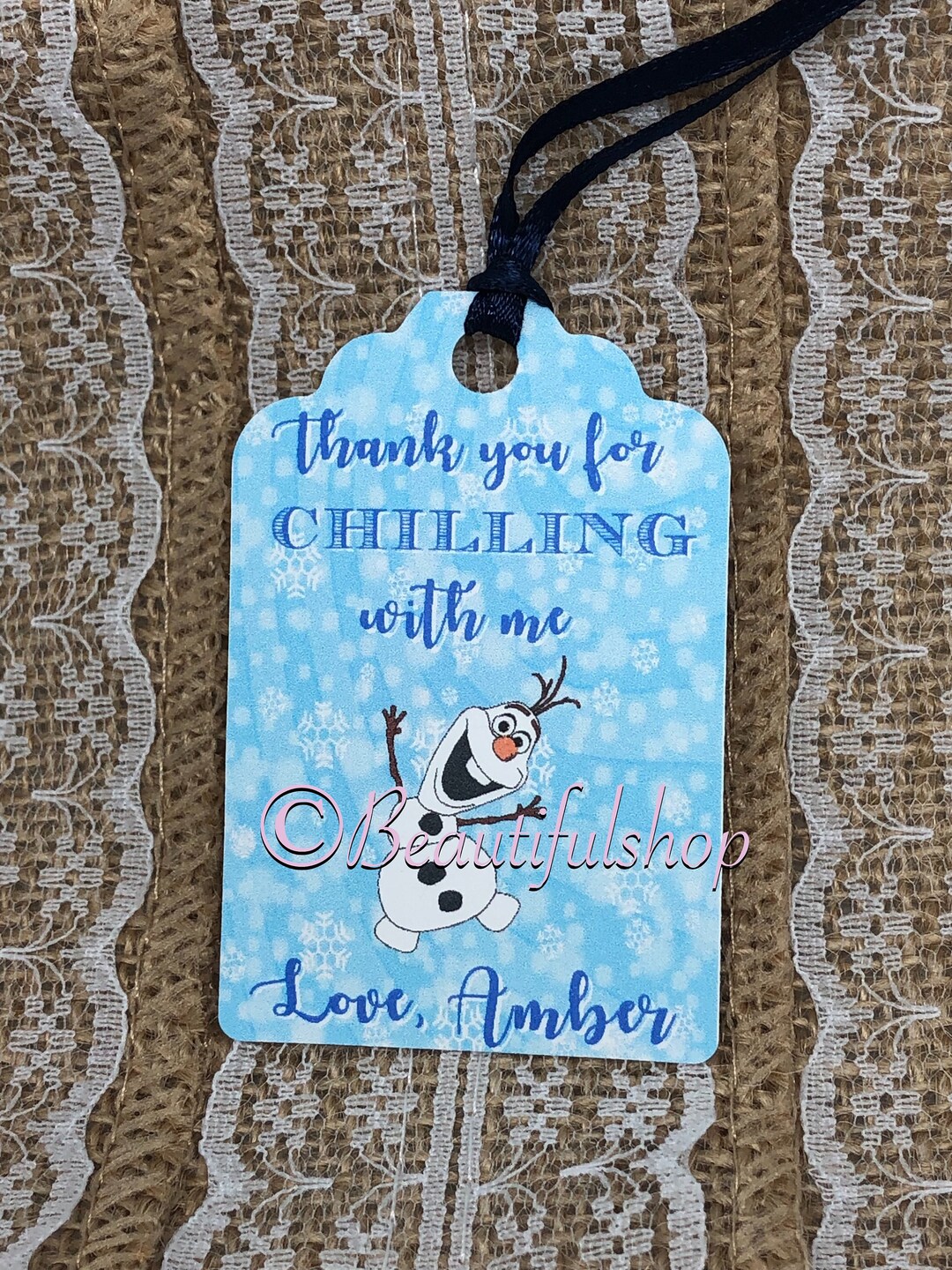 Olaf Favor Tags 2.5lx1.8w",thank You Tags, Favor Tags, Gift Tags ...