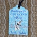 Olaf Favor Tags 2.5lx1.8w,thank You Tags, Favor Tags, Gift Tags ...
