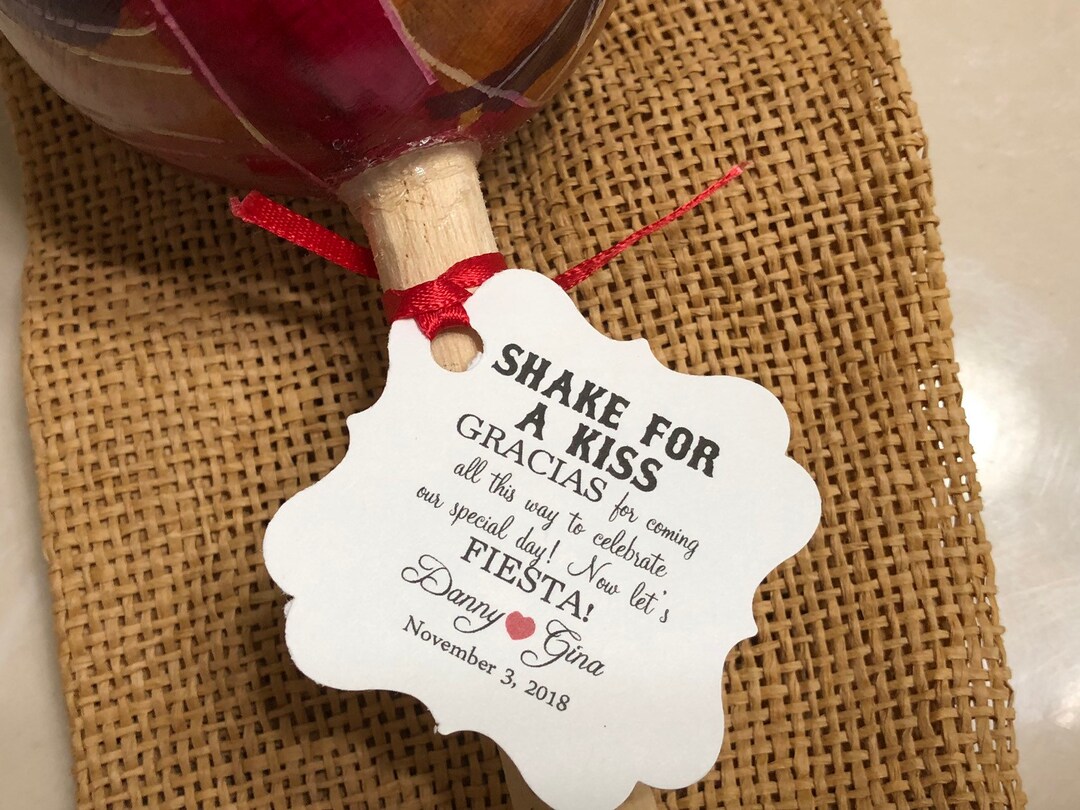 Maracas Favor Tags 2x2 Wedding Tags Thank You Tags - Etsy
